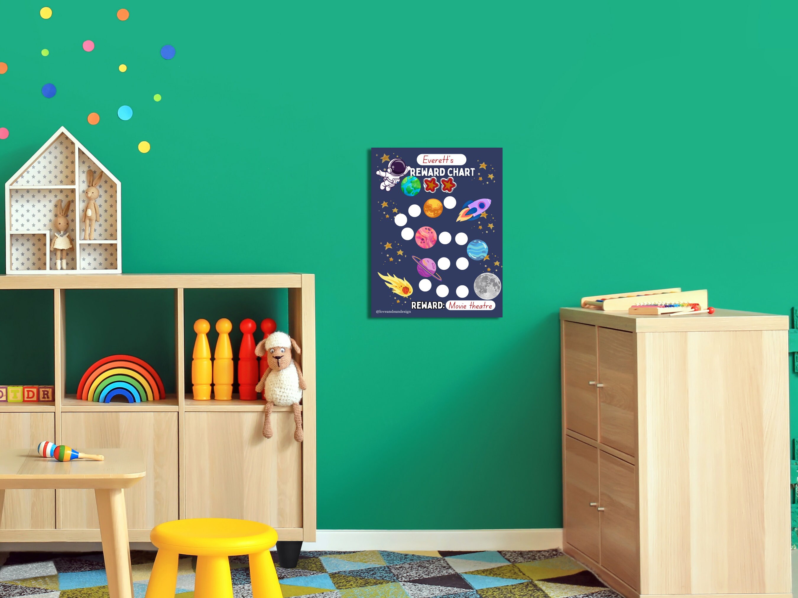 Space Reward Chart Kids Behavior Chart for Kids Reward Chart Kids ...