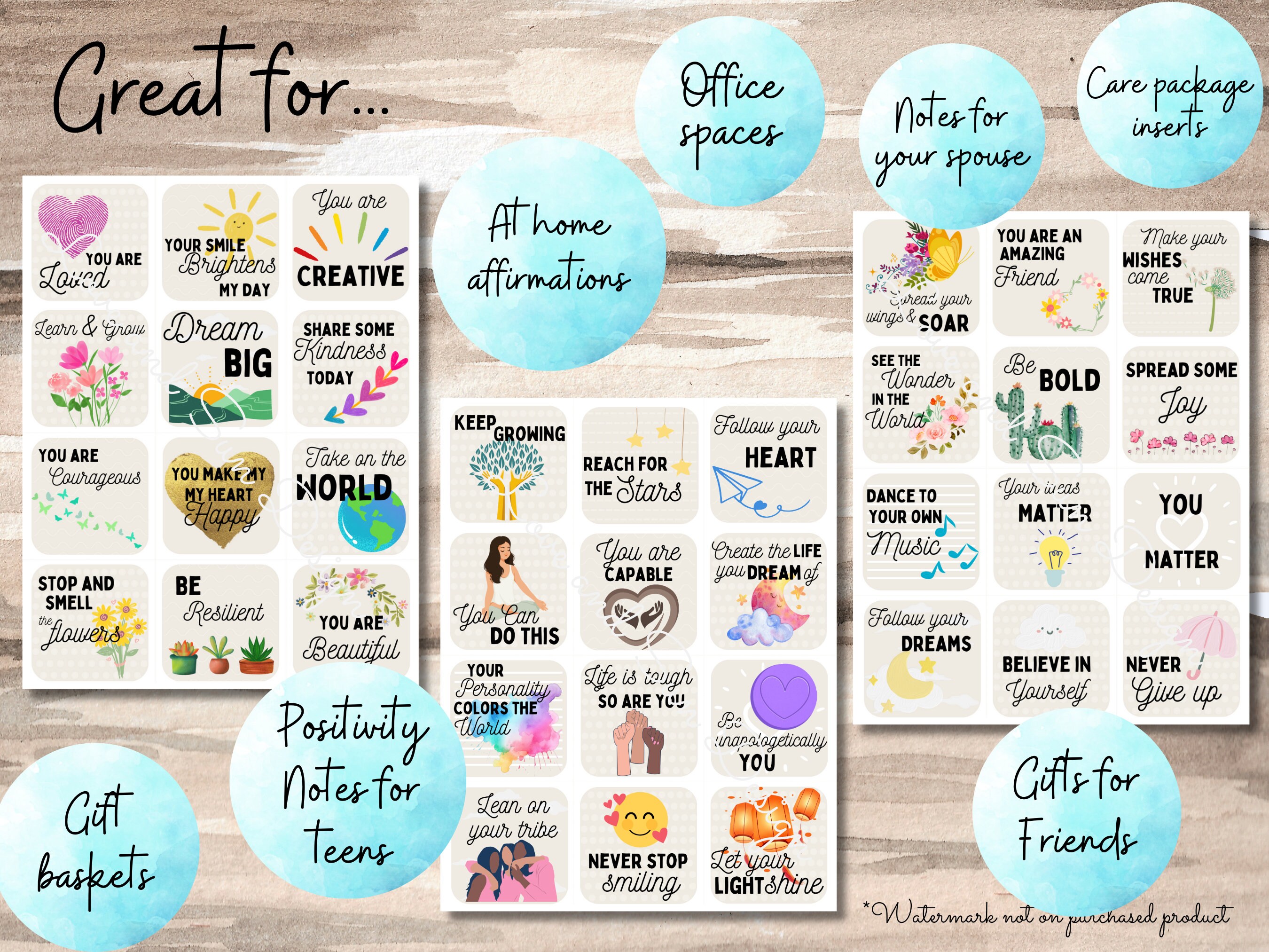 Affirmation Cards | Motivational Notes | Positivity Notes | Printable ...