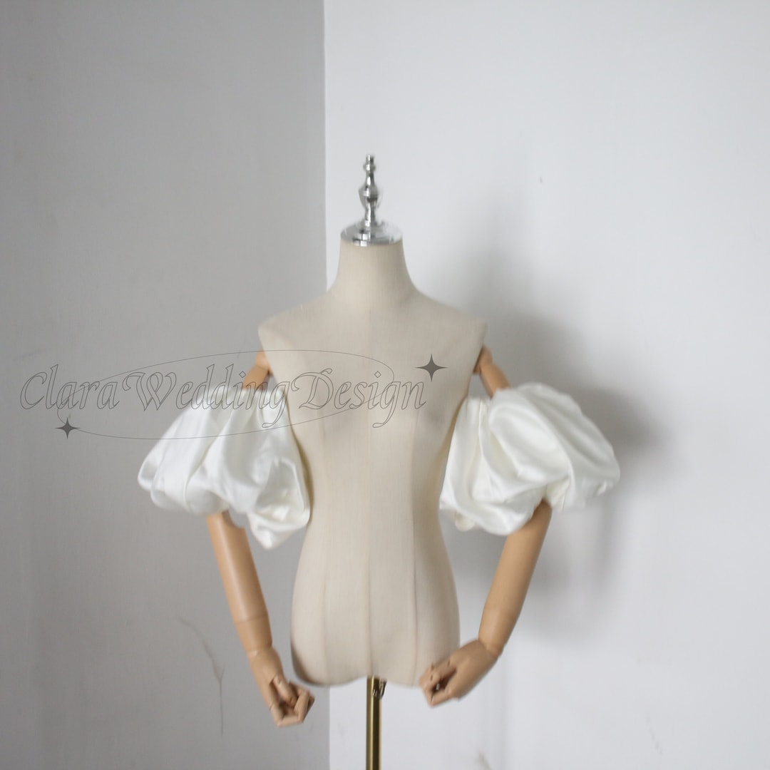 Elegant Puffy Sleeves off Shoulder Gown Sleeves Detachable - Etsy