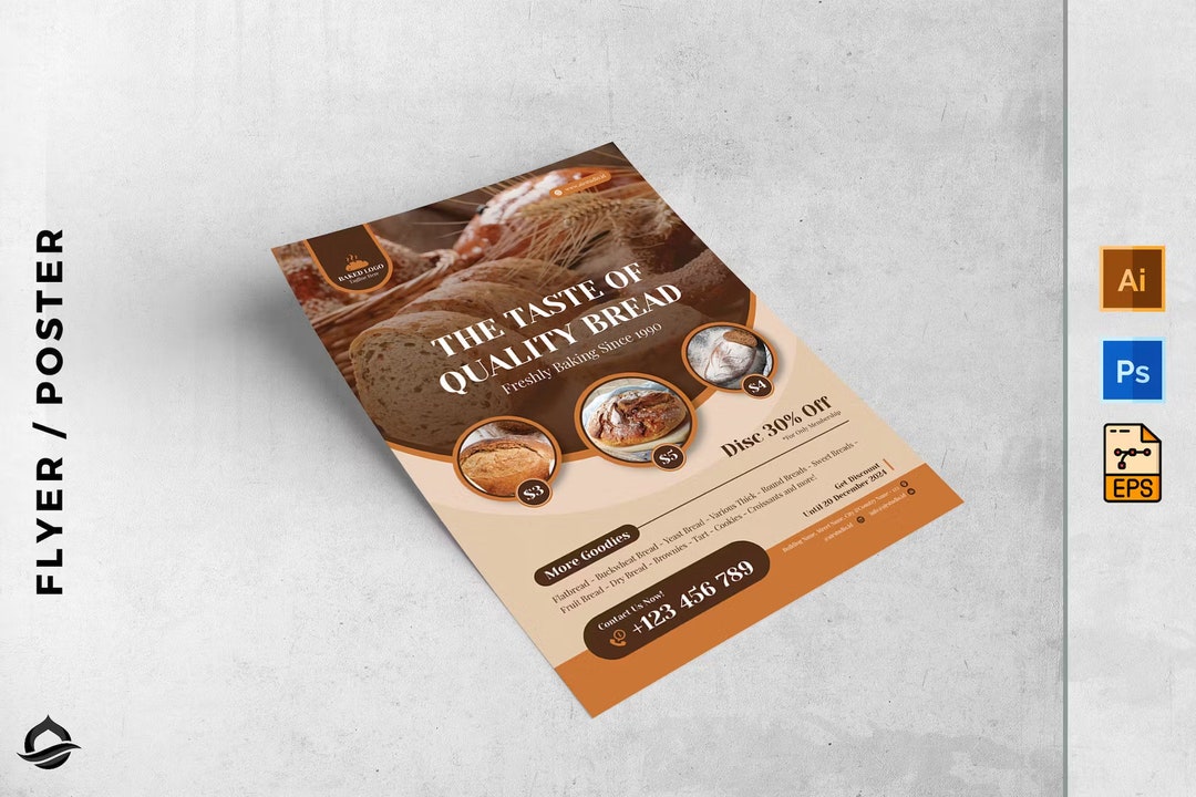 Bakery Promotion Flyer Templates - Etsy