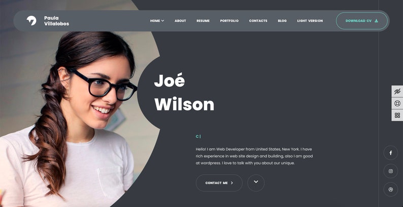 Myour Personal Portfolio Resume Wordpress Elementor Theme CV Resume ...