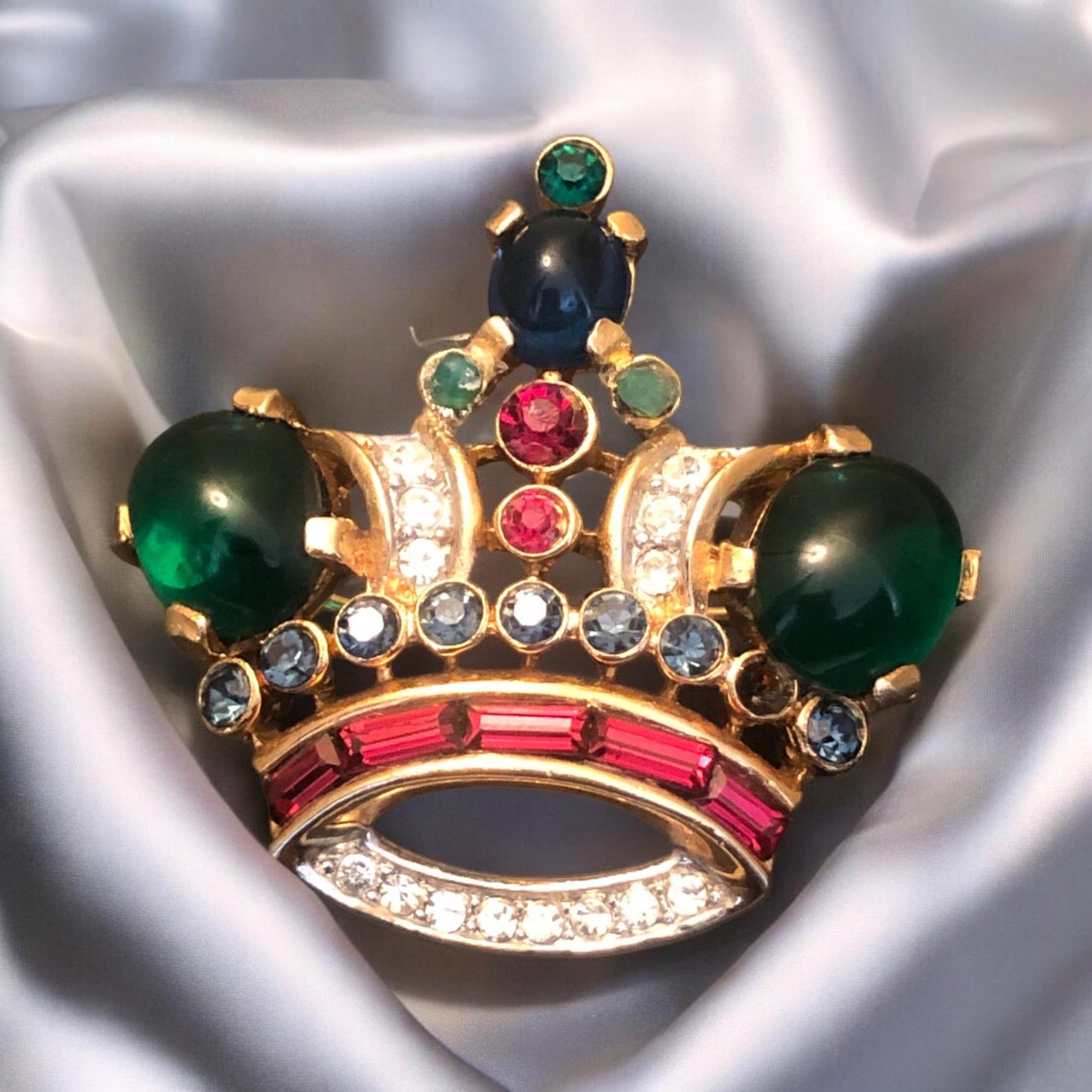 Vintage Alfred Philippe Trifari Crown Brooch - Etsy