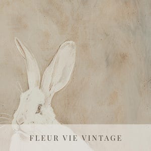Muted Rabbit Oil Painting: Printable Wall Art, Digital Download, Modern ...
