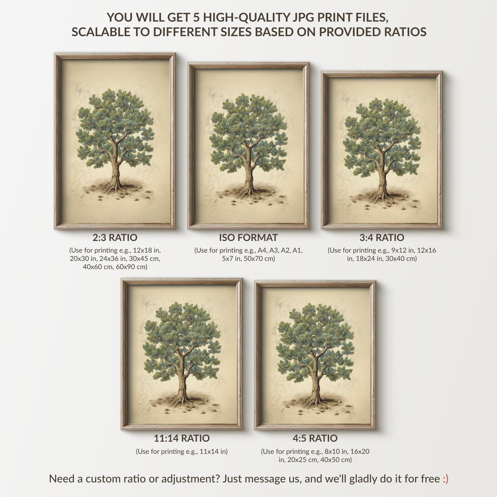 Vintage Fig Tree Botanical Print: Mediterranean Inspired Digital Art ...