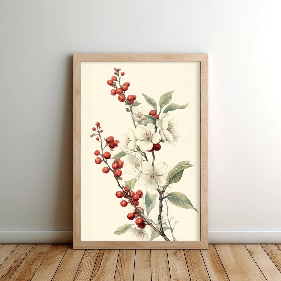 Vintage Cherry Tree Hand-drawn Cherry Orchard Art Rustic - Etsy