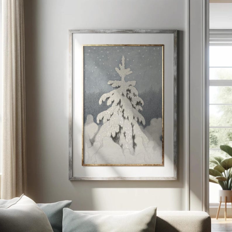 Muted Winter Set of 2 Wall Art for Christmas Decor - Etsy