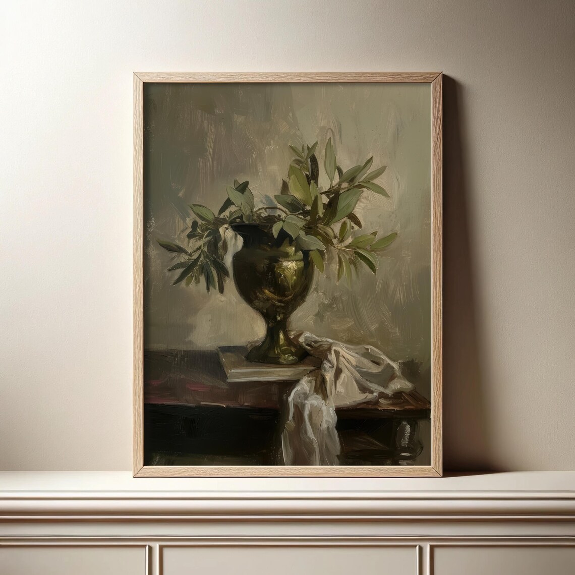 Olive Oil Painting PRINTABLE Wall Art Floral Still Life Green Olive ...