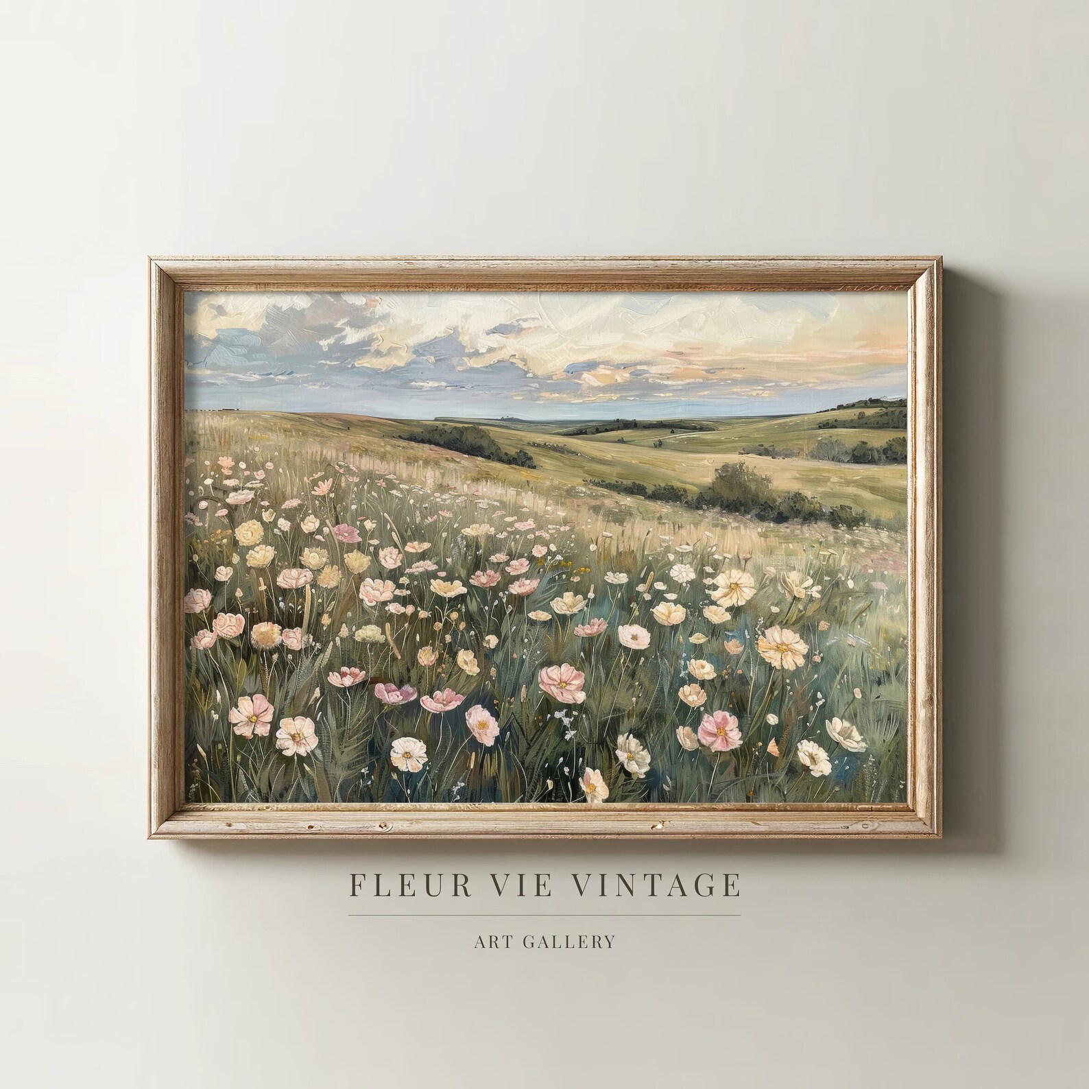 Wildflower Meadow PRINTABLE Wall Art Meadow Painting Spring Meadow ...