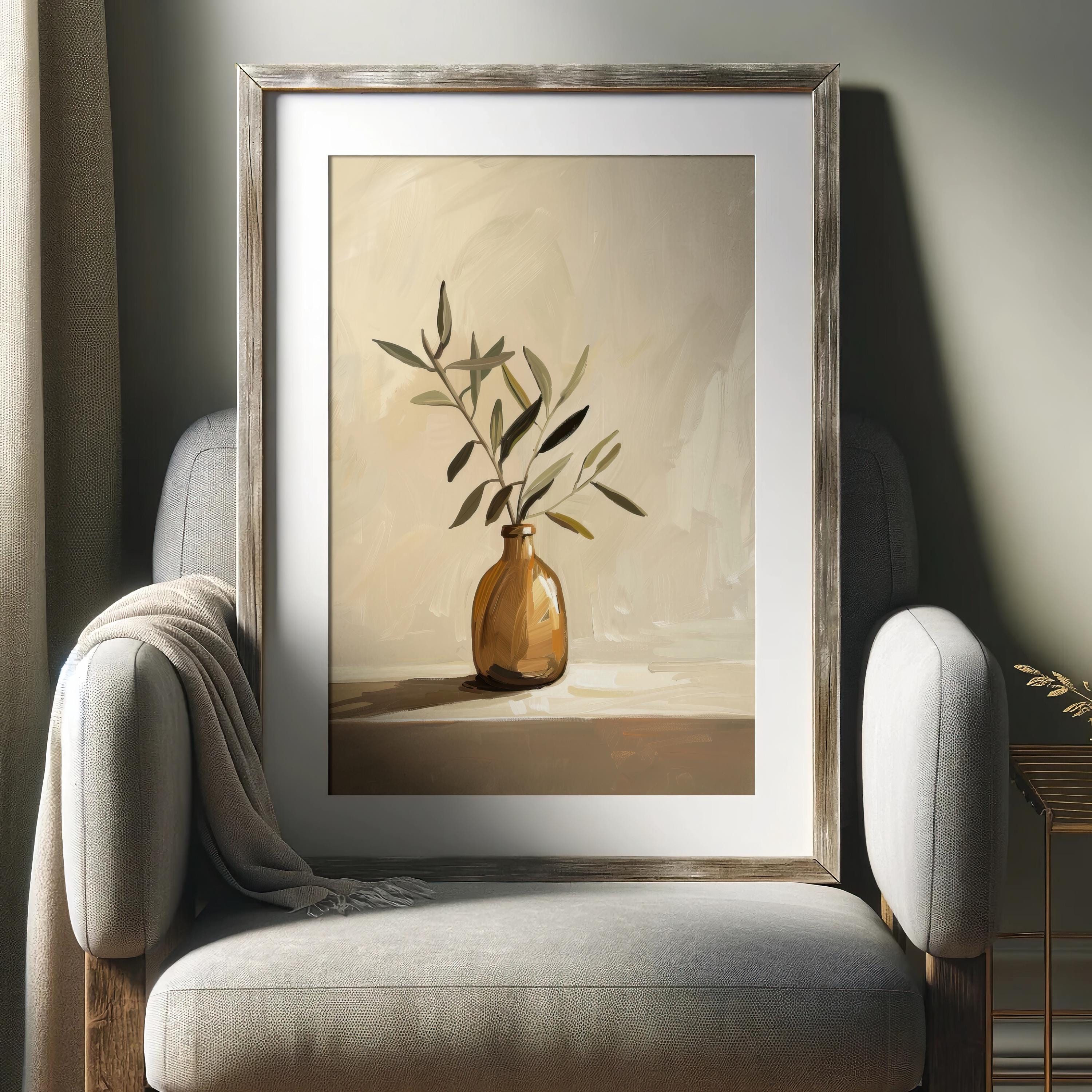 Olive Painting PRINTABLE Wall Art Modern Still Life Green Olive Branch ...
