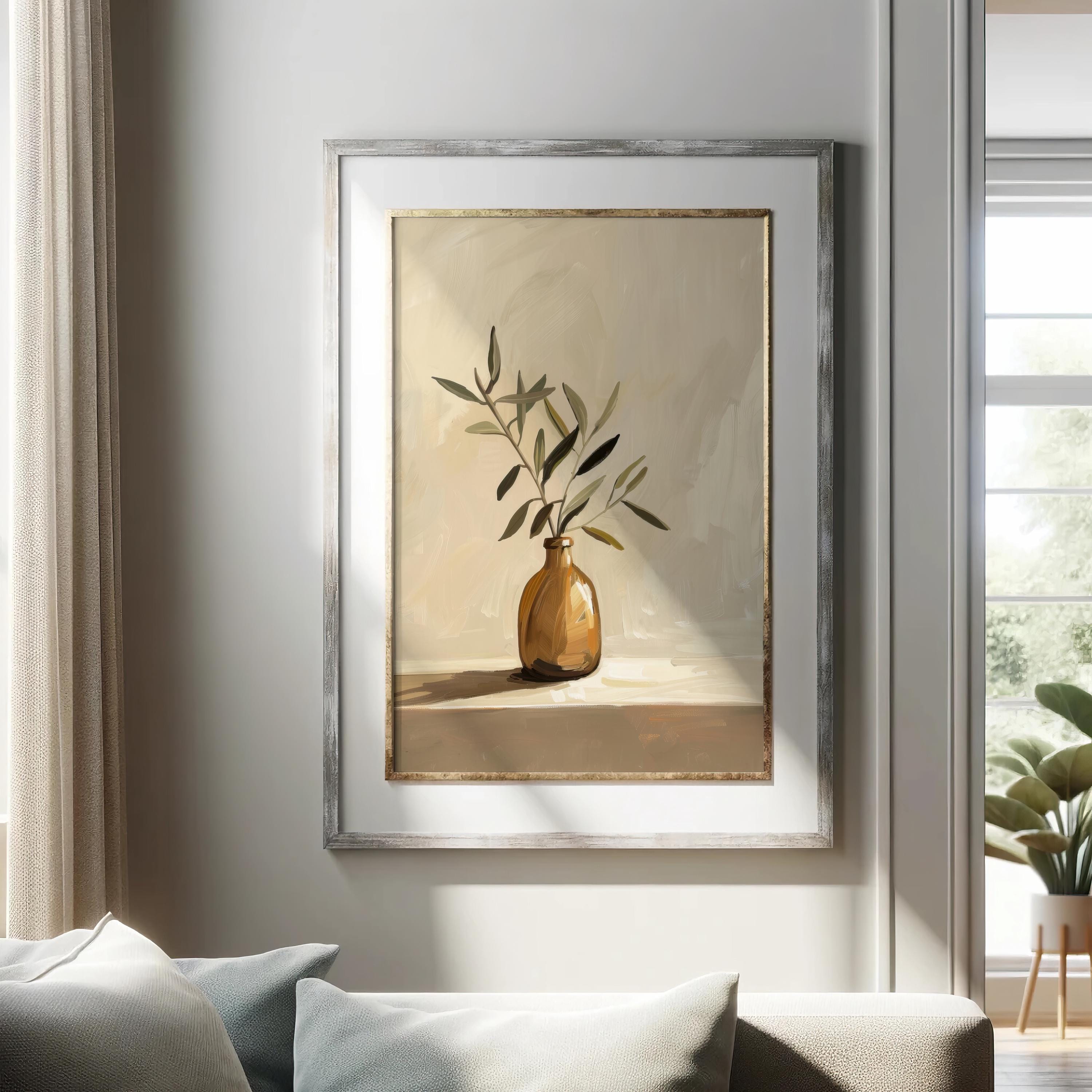 Olive Painting PRINTABLE Wall Art Modern Still Life Green Olive Branch ...