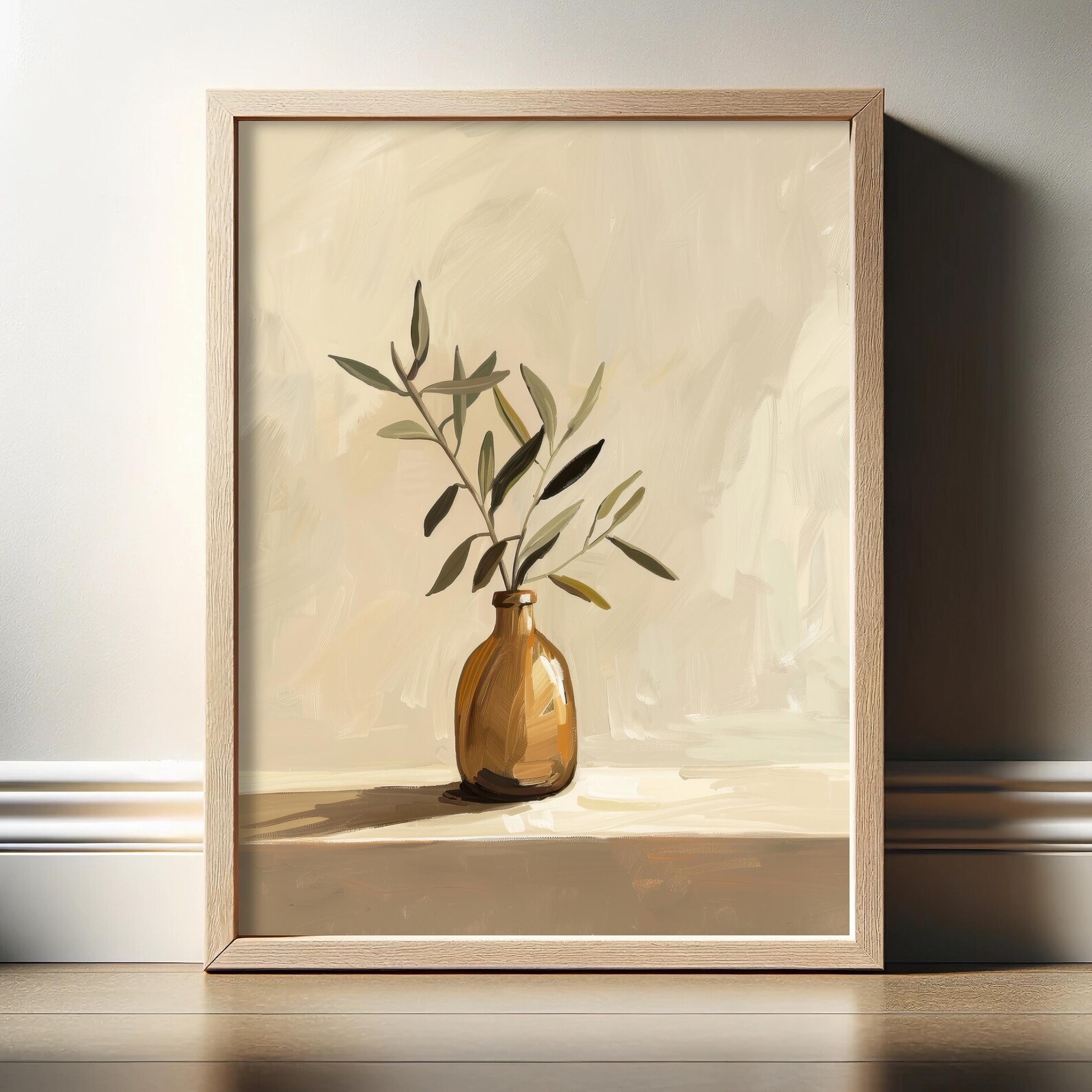 Olive Painting PRINTABLE Wall Art Modern Still Life Green Olive Branch ...