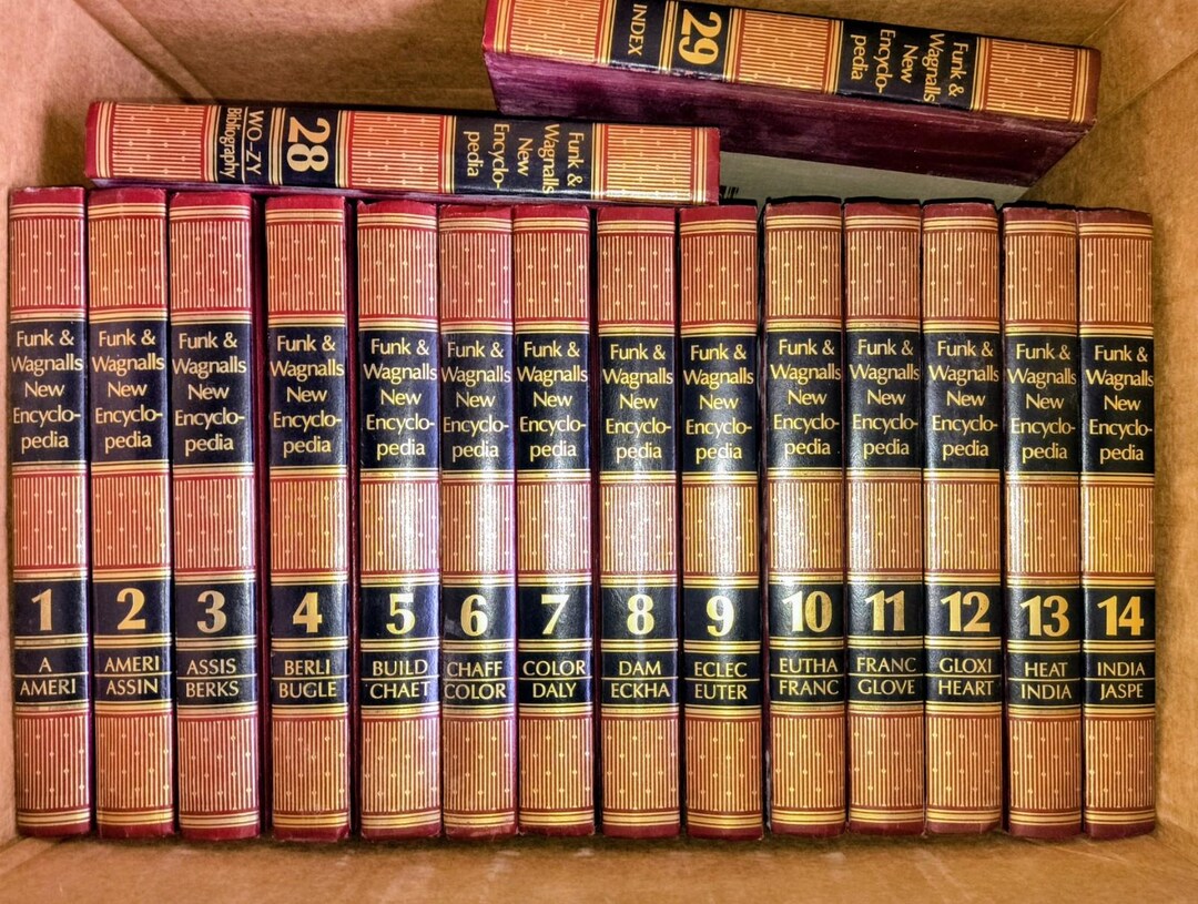 Funk & Wagnalls New Encyclopedia Complete Set of 29 Books Decor Staging ...