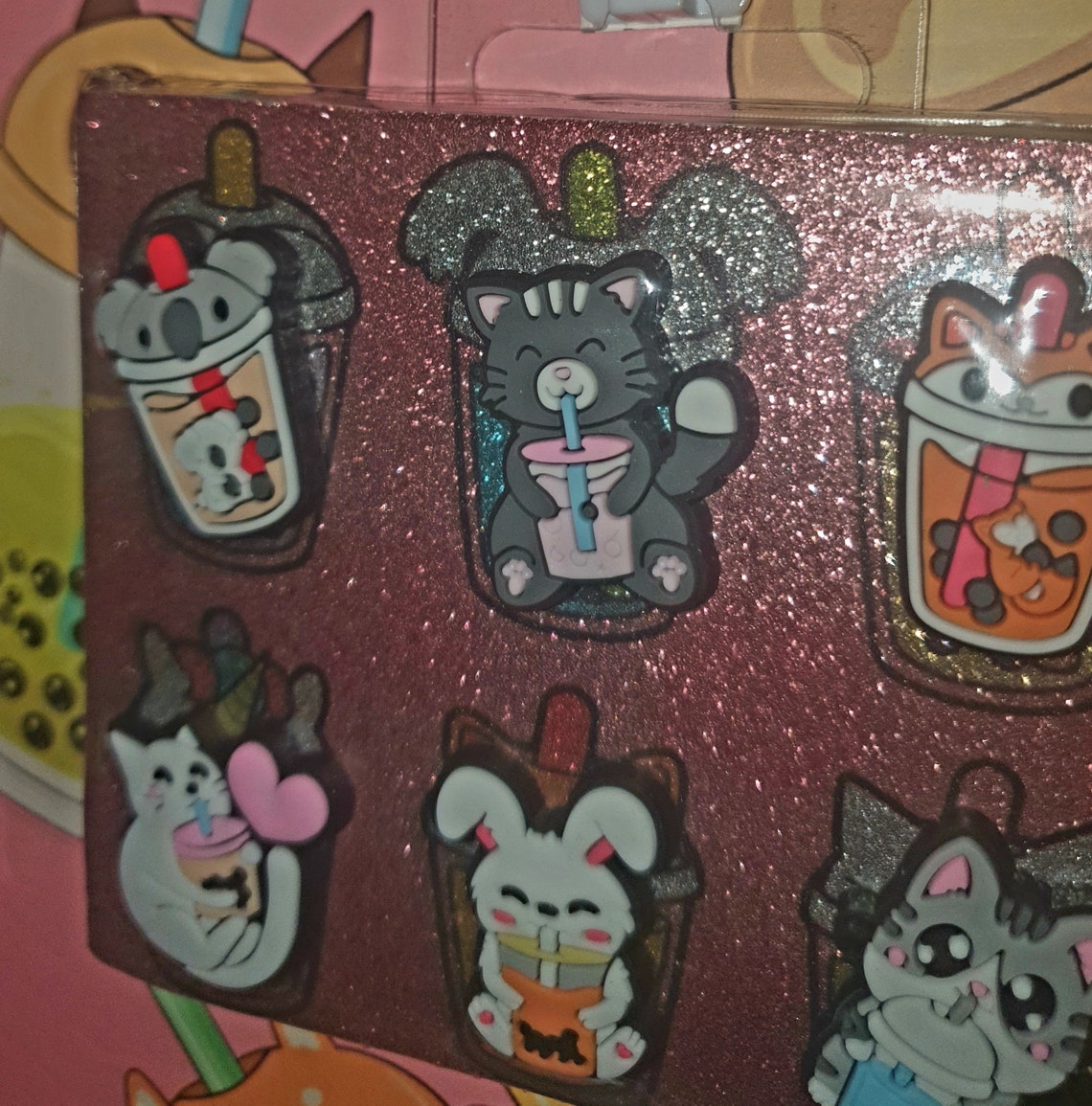 Cute Animal Bubble Tea Croc Charms 1 Six Pcs Decorative Clog Charms ...