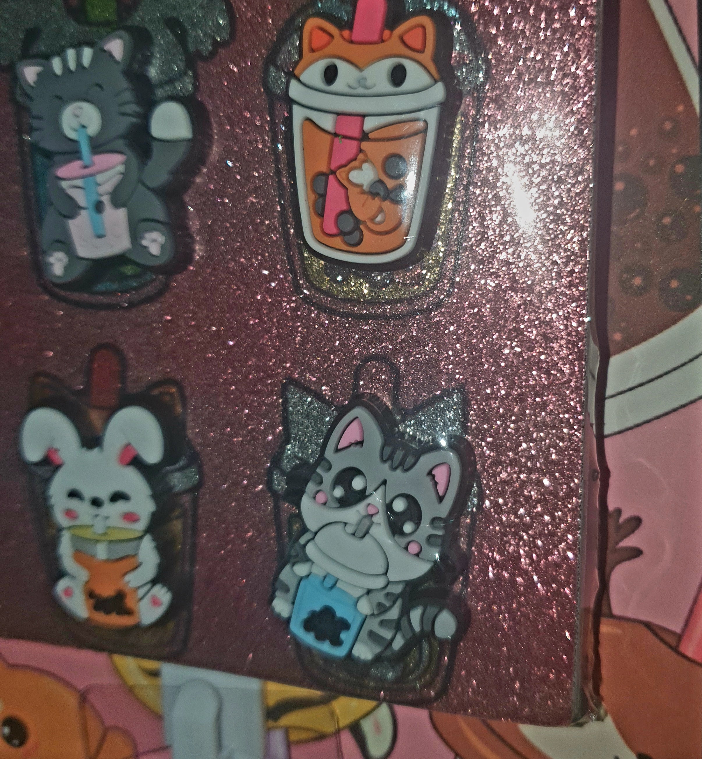 Cute Animal Bubble Tea Croc Charms 1 Six Pcs Decorative Clog Charms ...