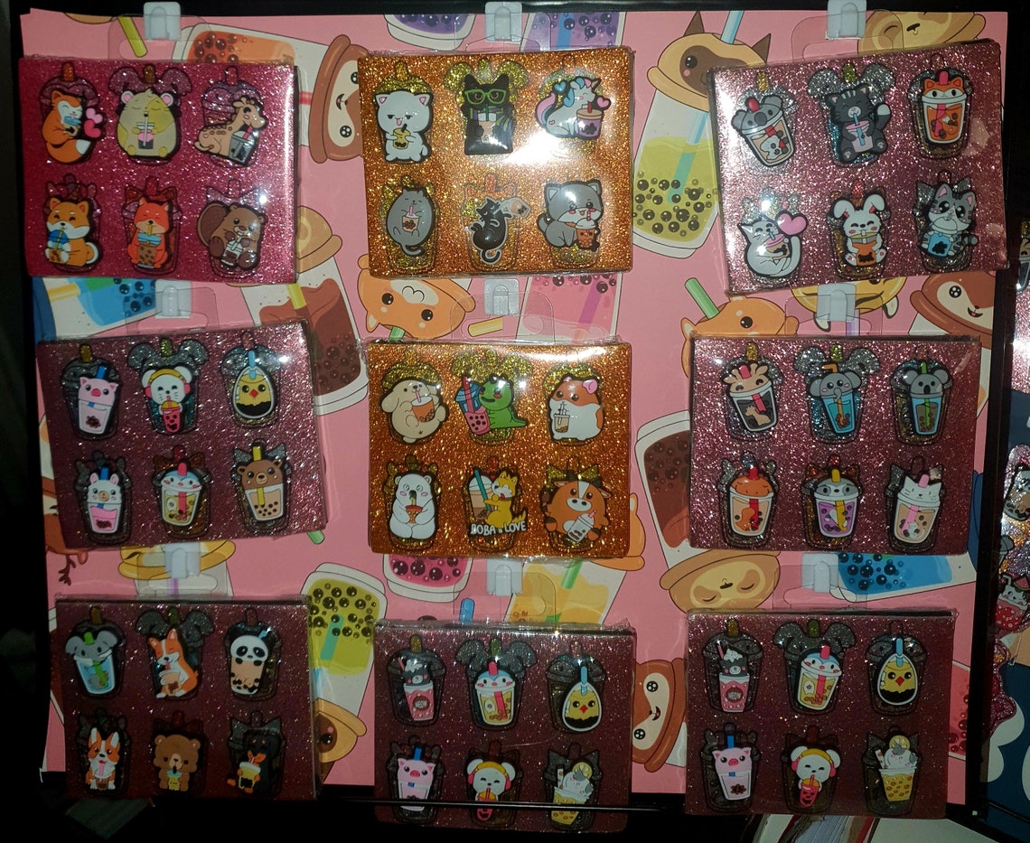 Cute Animal Bubble Tea Croc Charms 1 Six Pcs Decorative Clog Charms ...