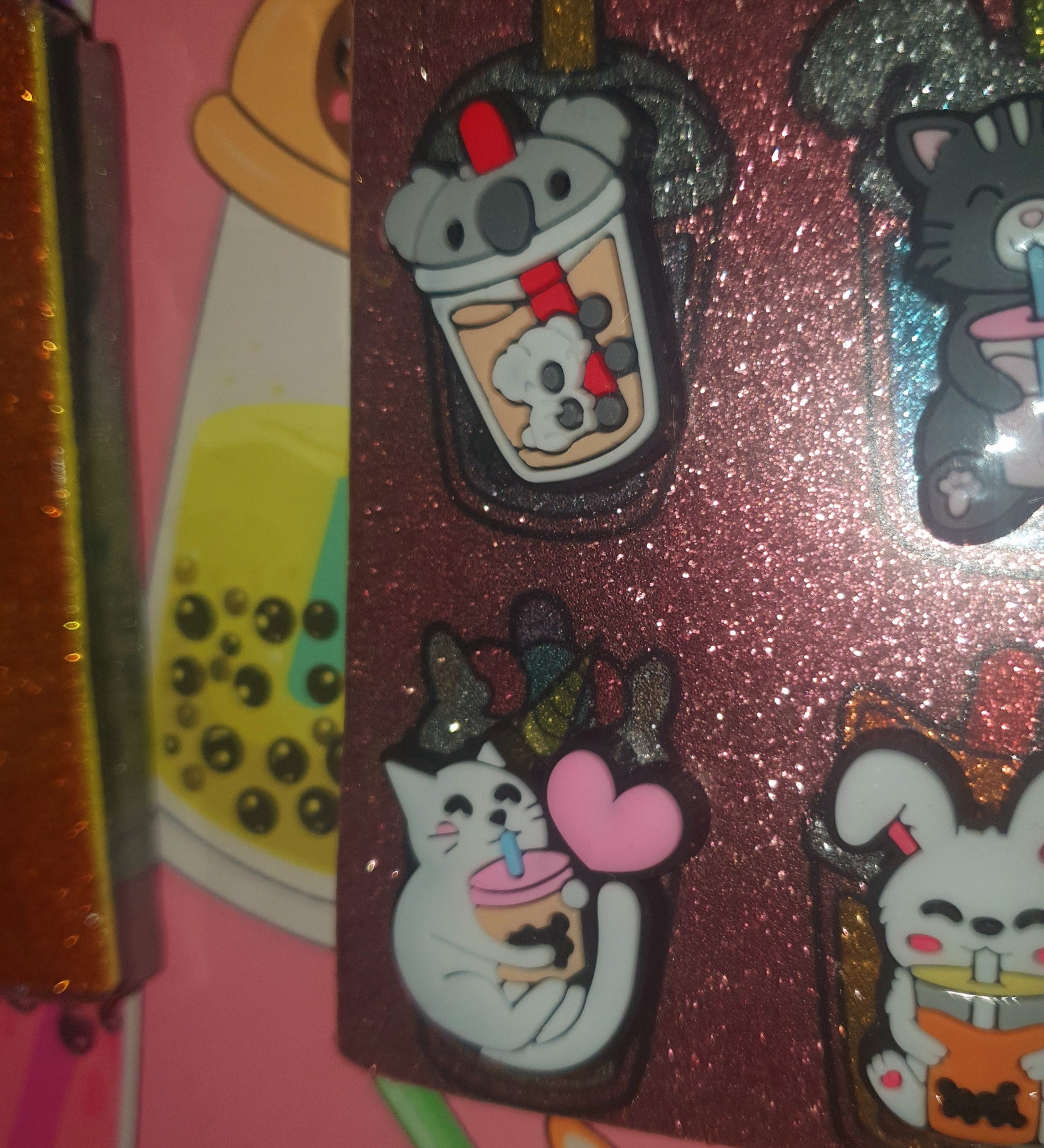 Cute Animal Bubble Tea Croc Charms 1 Six Pcs Decorative Clog Charms ...