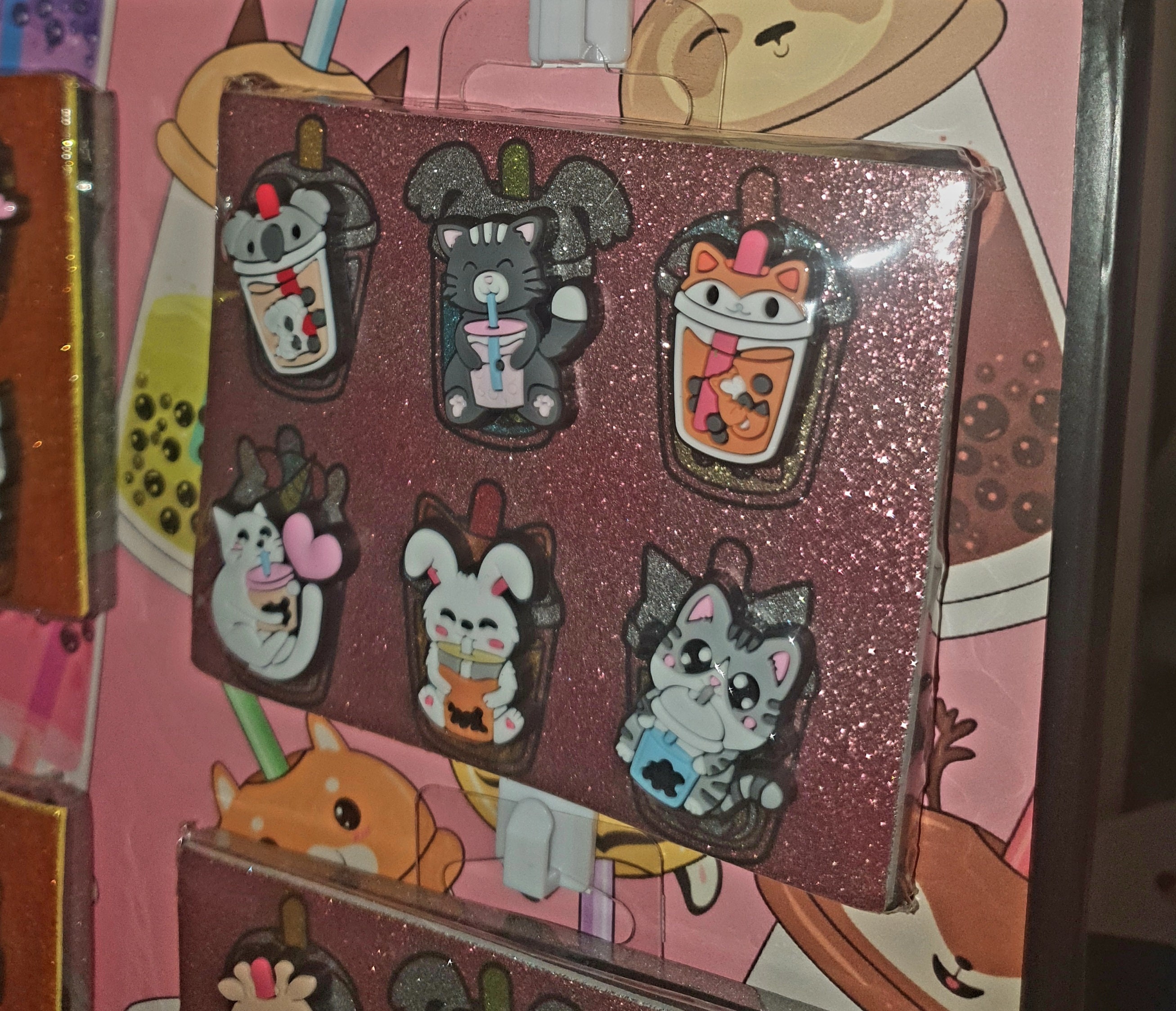 Cute Animal Bubble Tea Croc Charms 1 Six Pcs Decorative Clog Charms ...