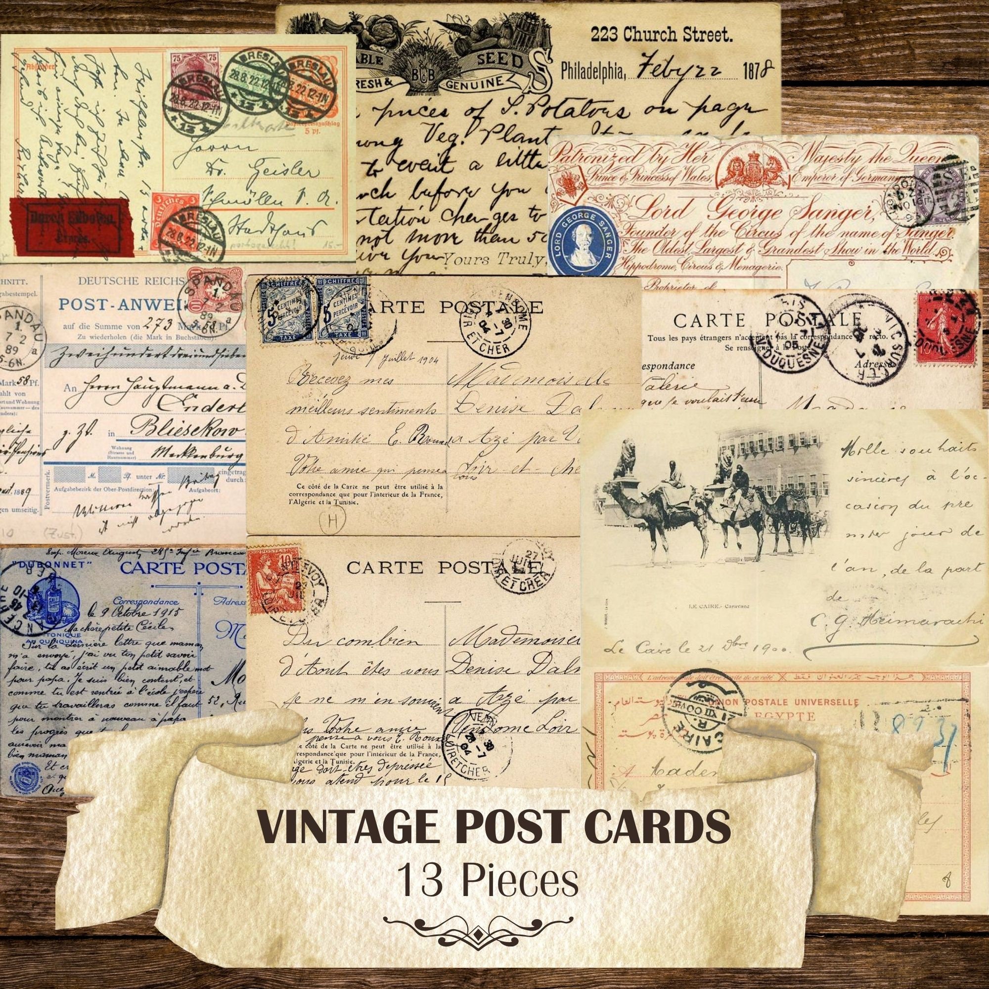 Handwritten Letters, Vintage Envelops, Old Printable Receipts, Antique ...
