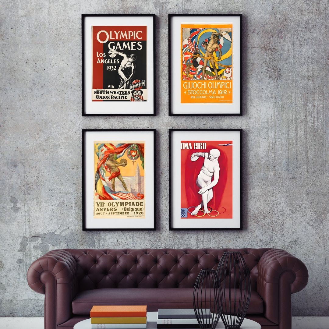 Vintage Summer Olympics Posters, Set of 13 Printable Olympics Posters ...
