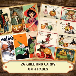 Halloween Kids Vintage Bundle, Cute Halloween Pages Labels Tags Cards ...