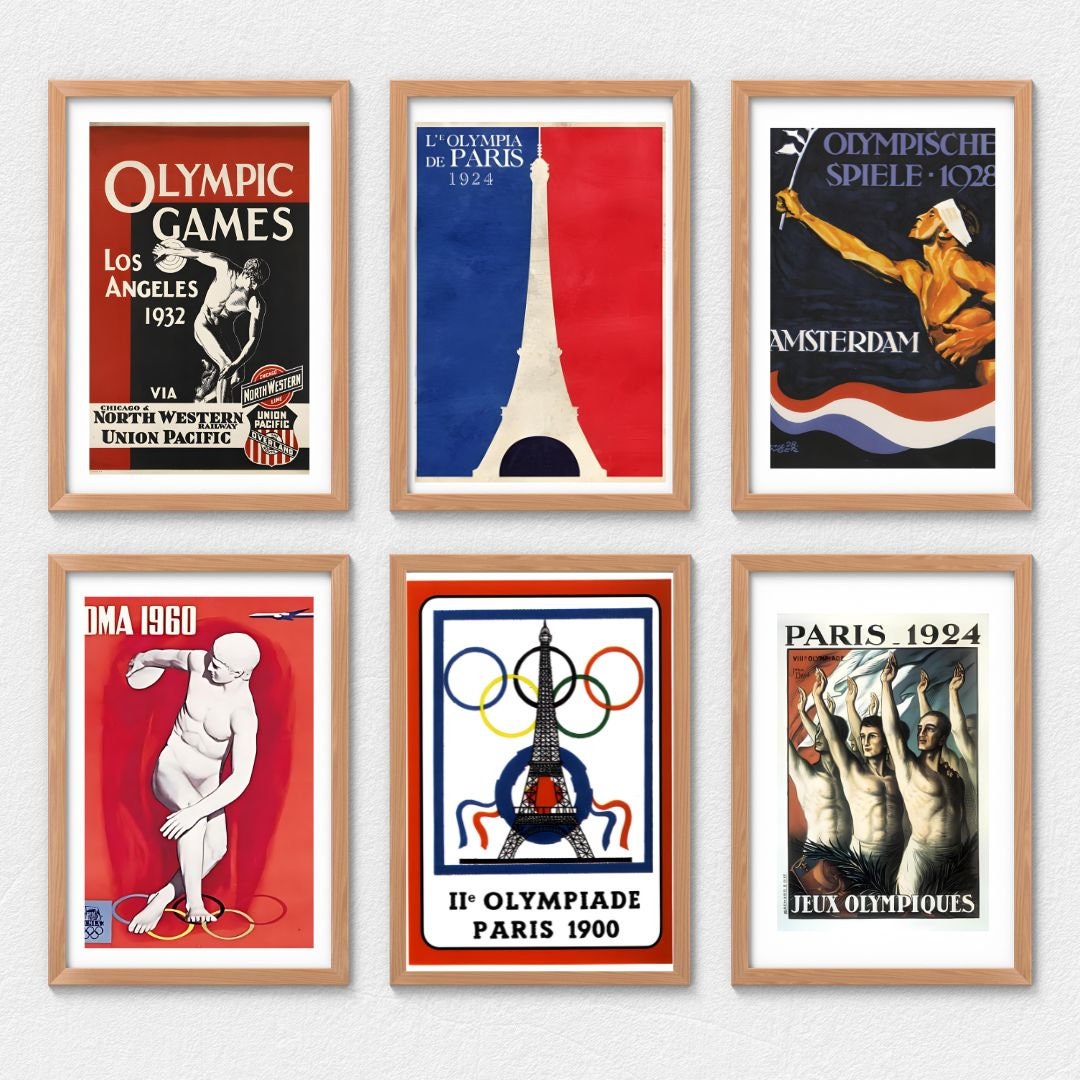 Vintage Summer Olympics Posters, Set of 13 Printable Olympics Posters ...