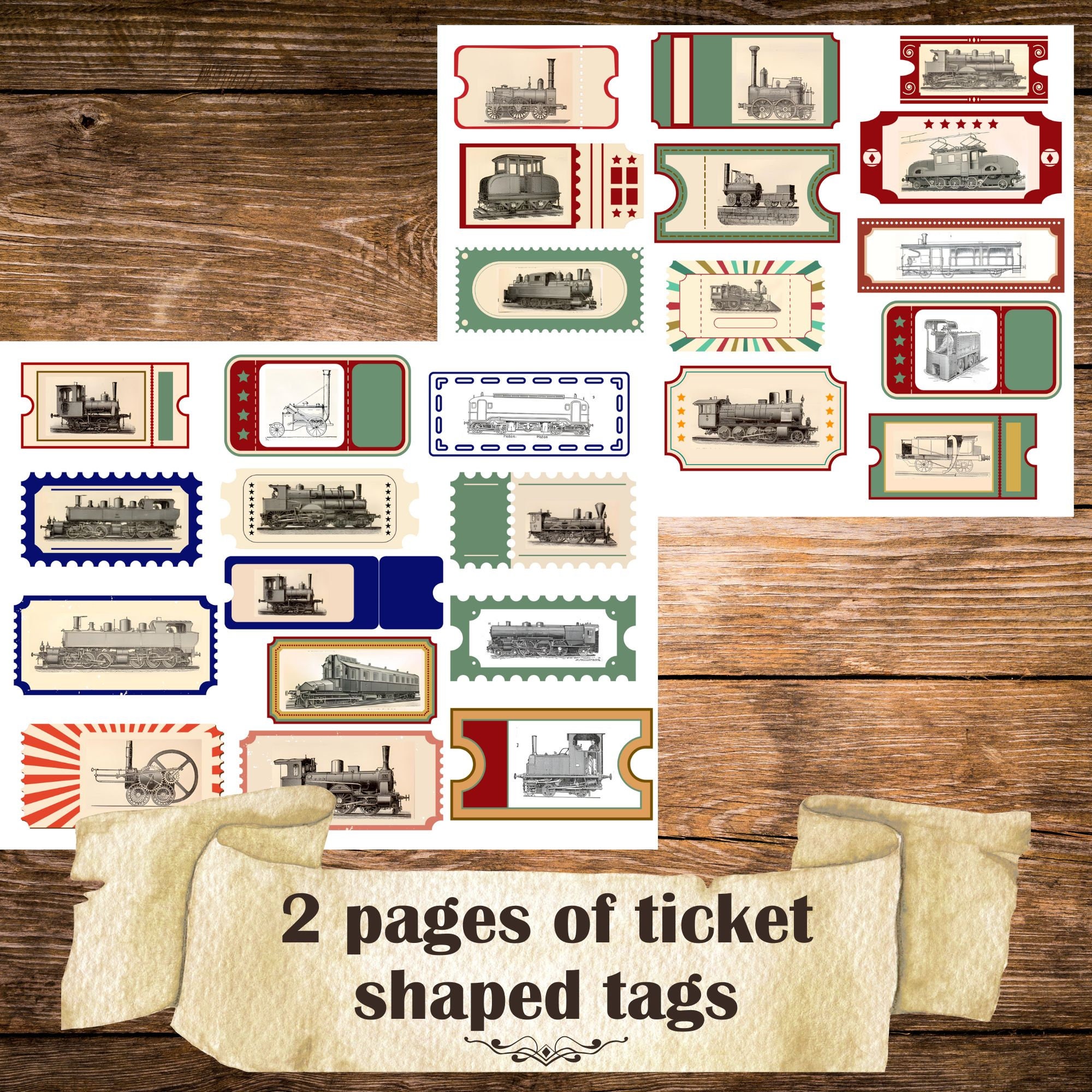 Printable Vintage Train Travel Kit, Downloadable Rail Journey Posters ...