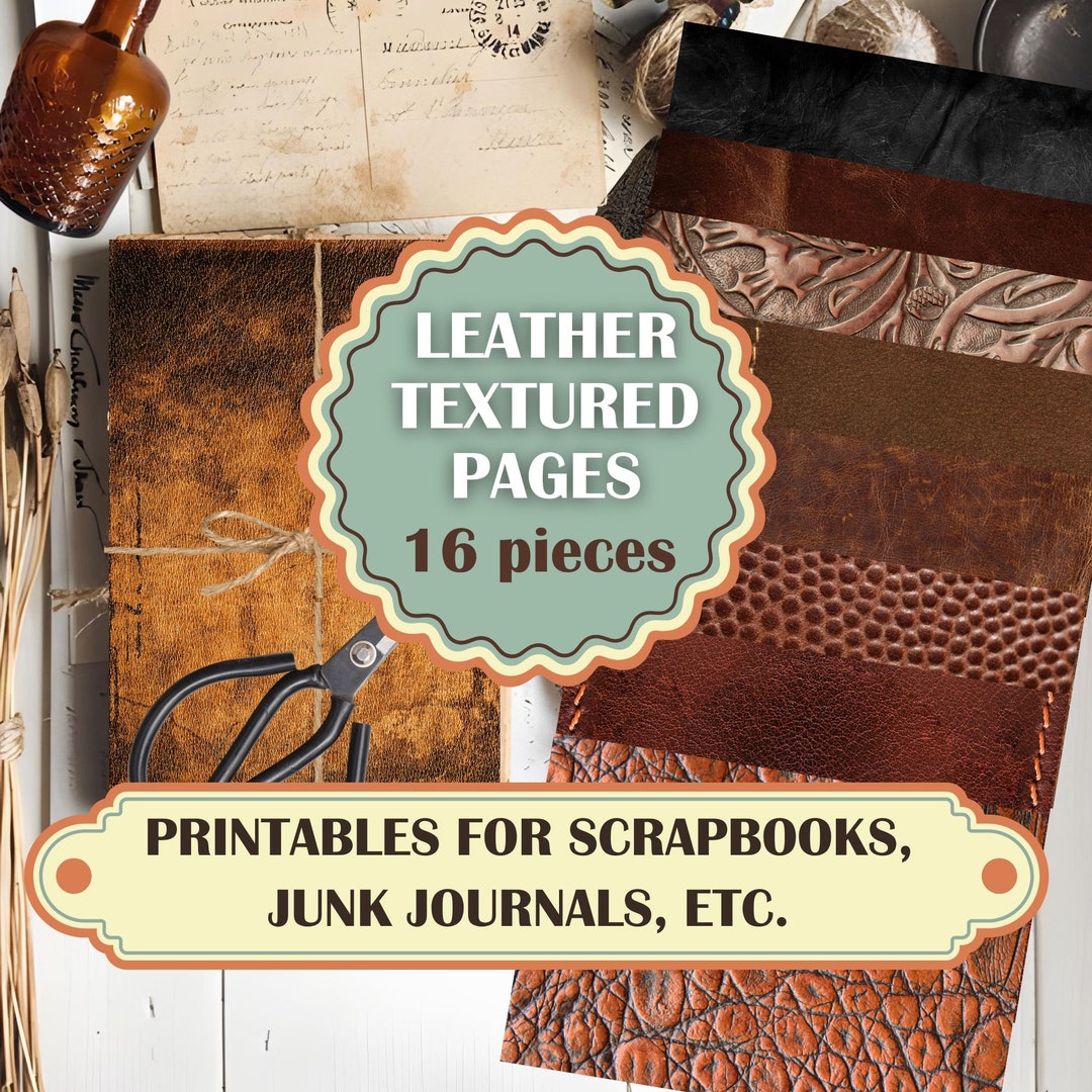 Leather Texture Scrapbook Paper: US Letter & A4 (digital Download) - Etsy
