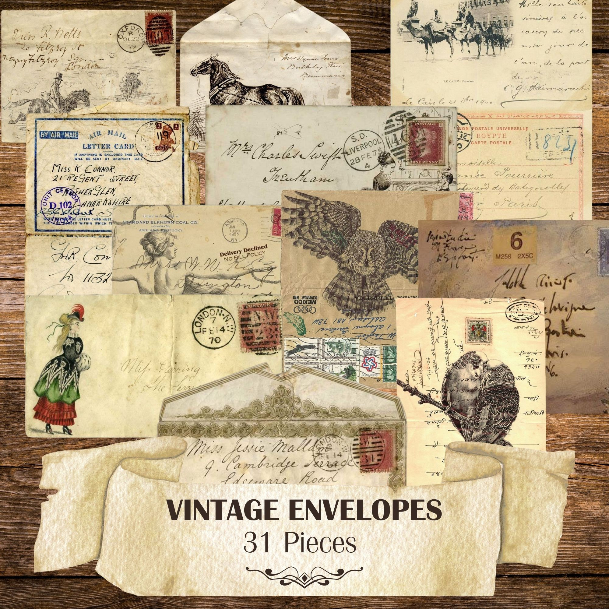 Handwritten Letters, Vintage Envelops, Old Printable Receipts, Antique ...