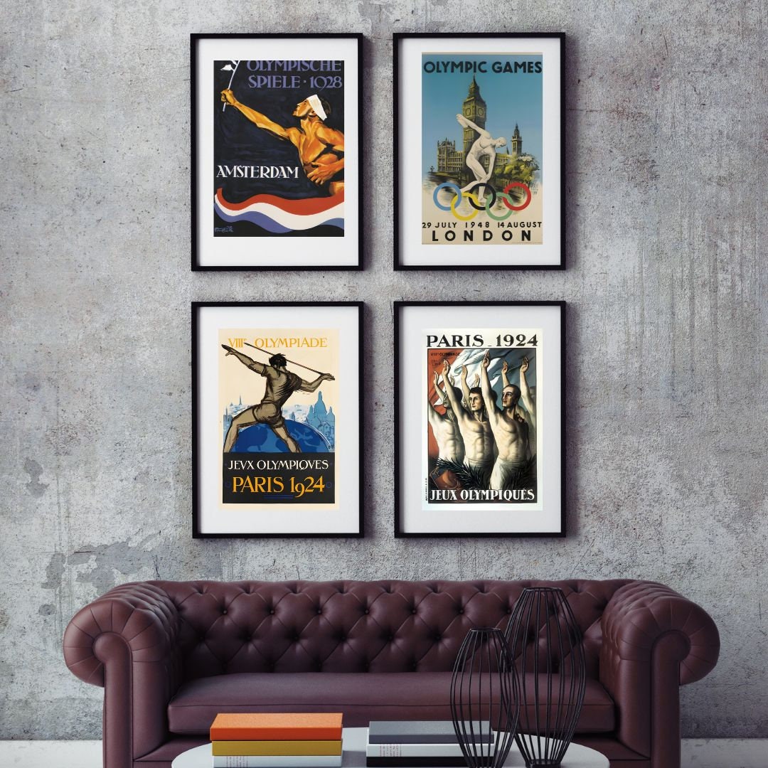 Vintage Summer Olympics Posters, Set of 13 Printable Olympics Posters ...