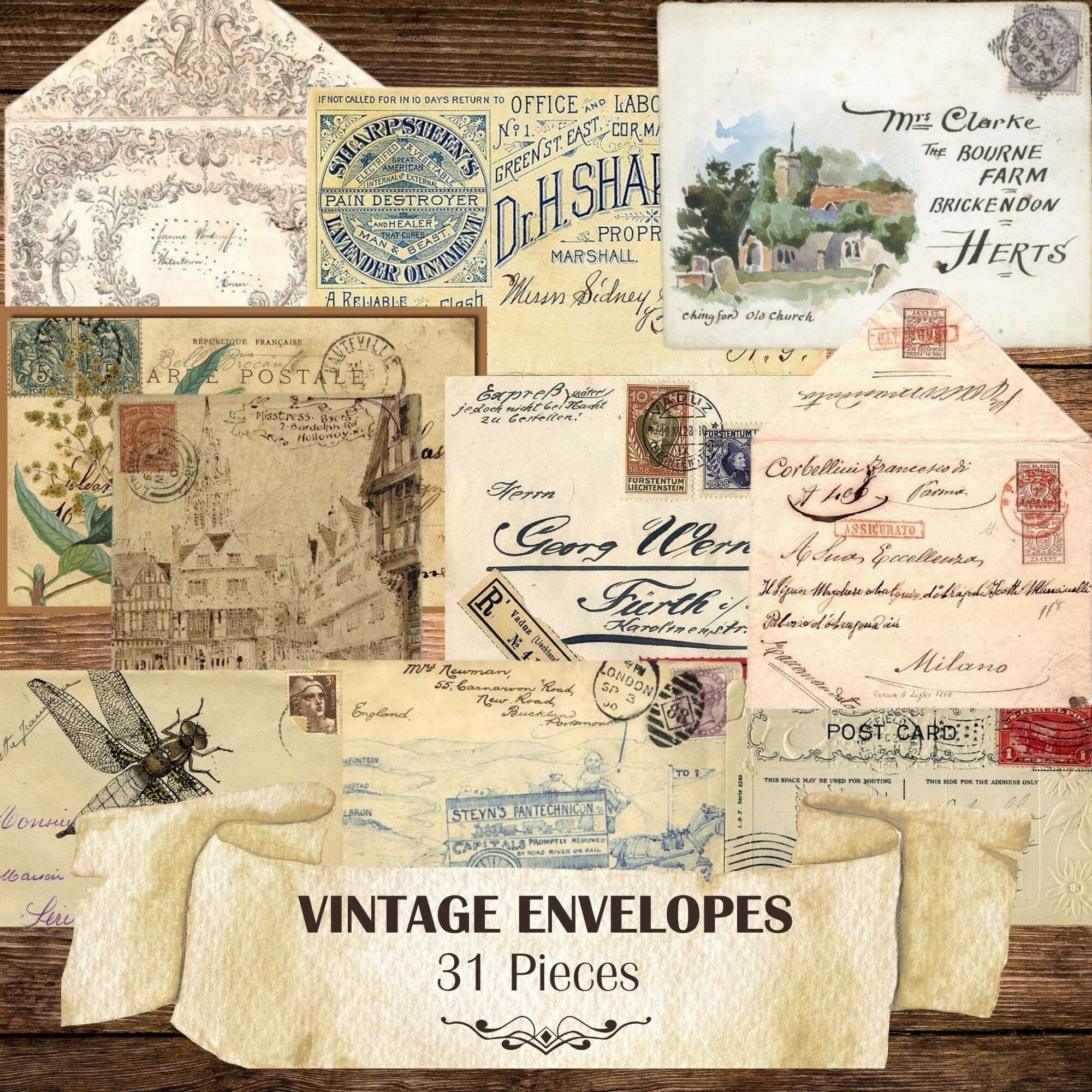 Handwritten Letters, Vintage Envelops, Old Printable Receipts, Antique ...