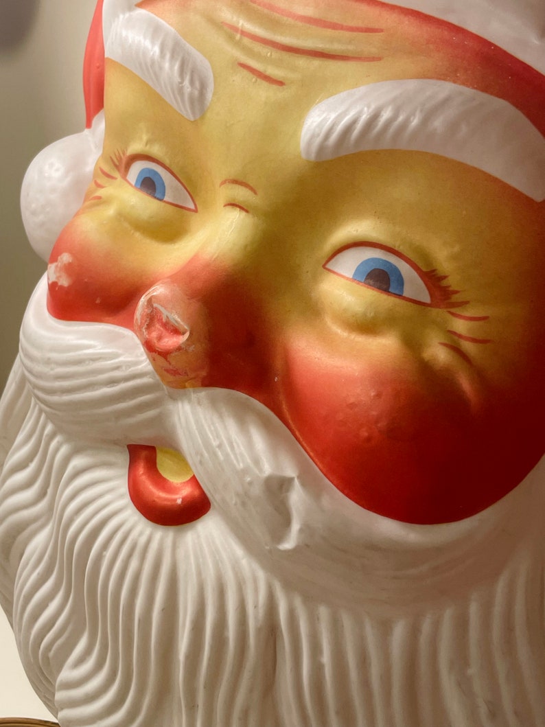 Vintage 1950's Good-lite Electrified Santa Face With Working Light ...