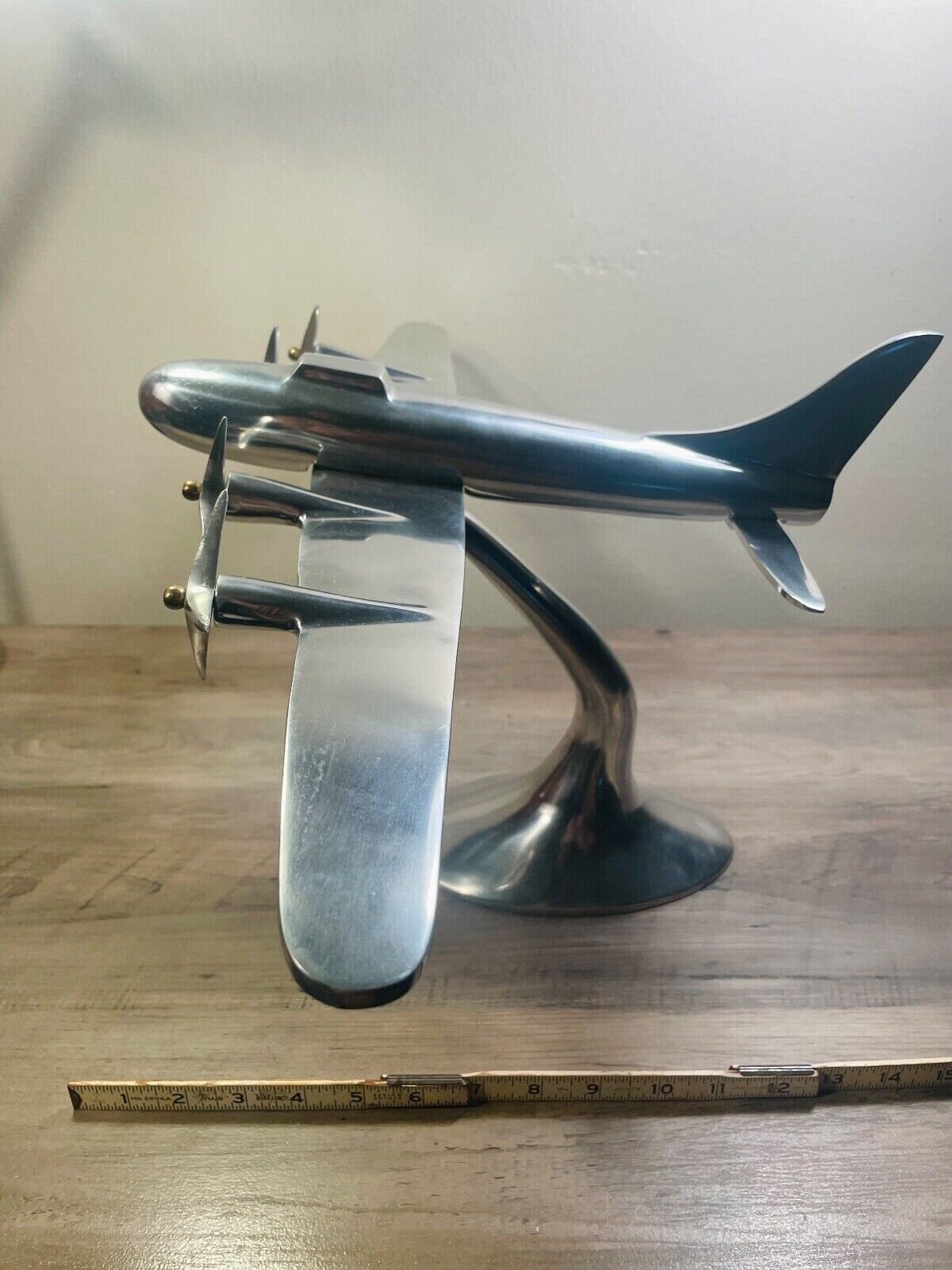 Rare Mid-century Modern Aluminum Airplane Model 23.5 Wingspan MCM Vtg ...