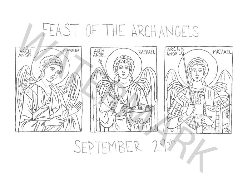 Icons of Archangels Michael, Gabriel, and Rafael - Etsy