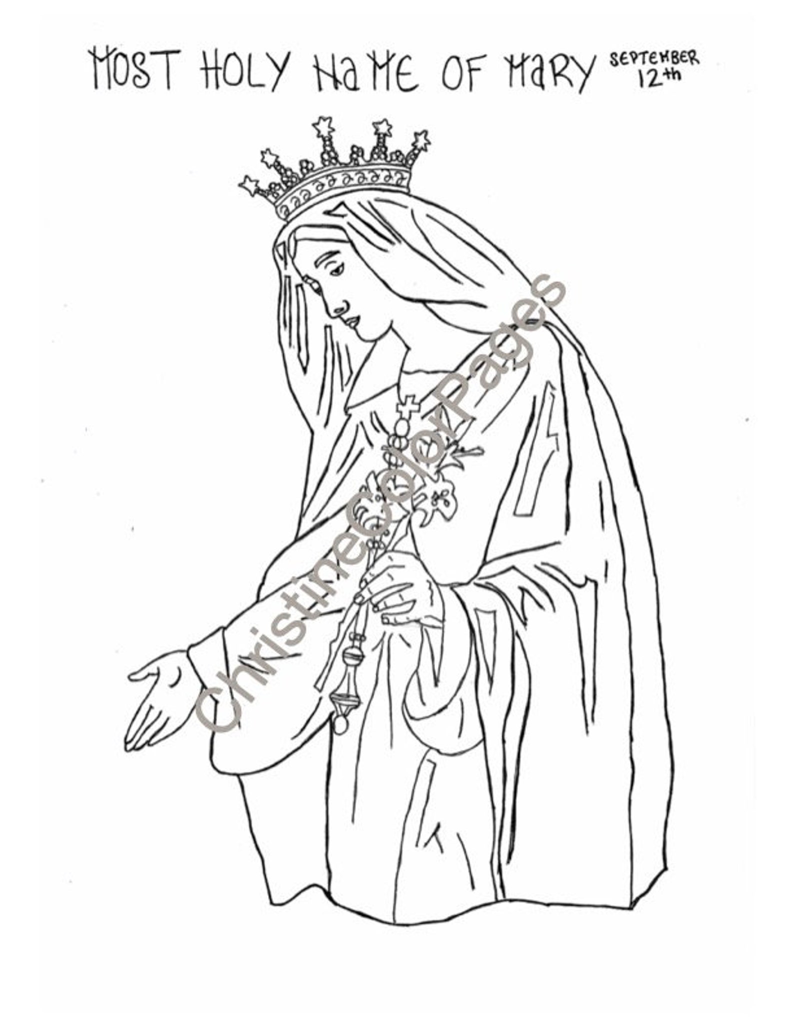 Most Holy Name of Mary September 12th - Etsy