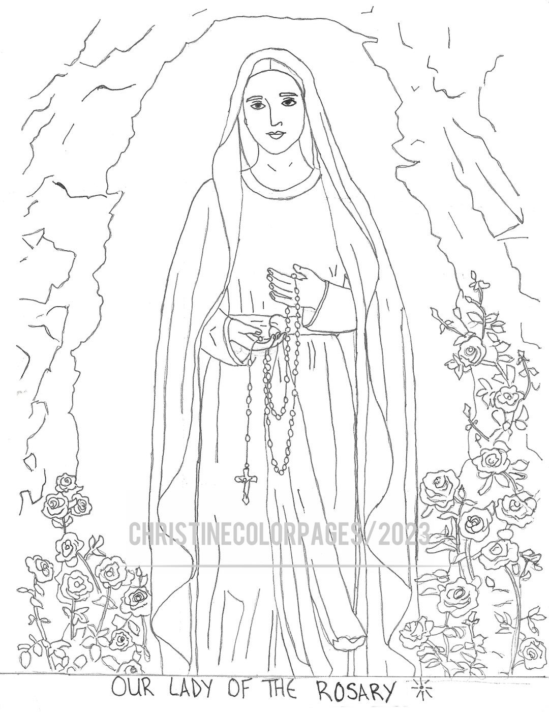 Rosary Coloring Pages