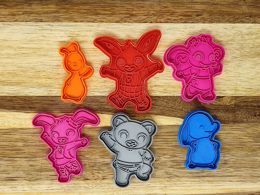 Bing, Flop, Sula, Coco, Amma, Pando Cookie Cutters Insert Approx. 8cm ...