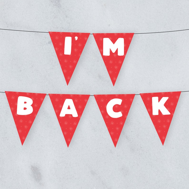 Elf "i'm Back" Banner and Note | Instant Digital Download - Etsy