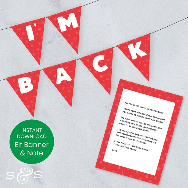 We Are Back Elf Banner - Etsy