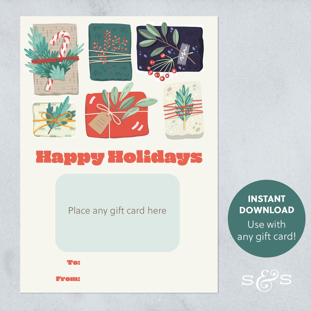 Happy Holidays Gift Card Holder | Christmas Appreciation Gift ...