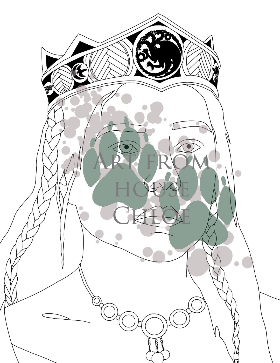Rhaenyra Targaryen Coloring Page - Etsy