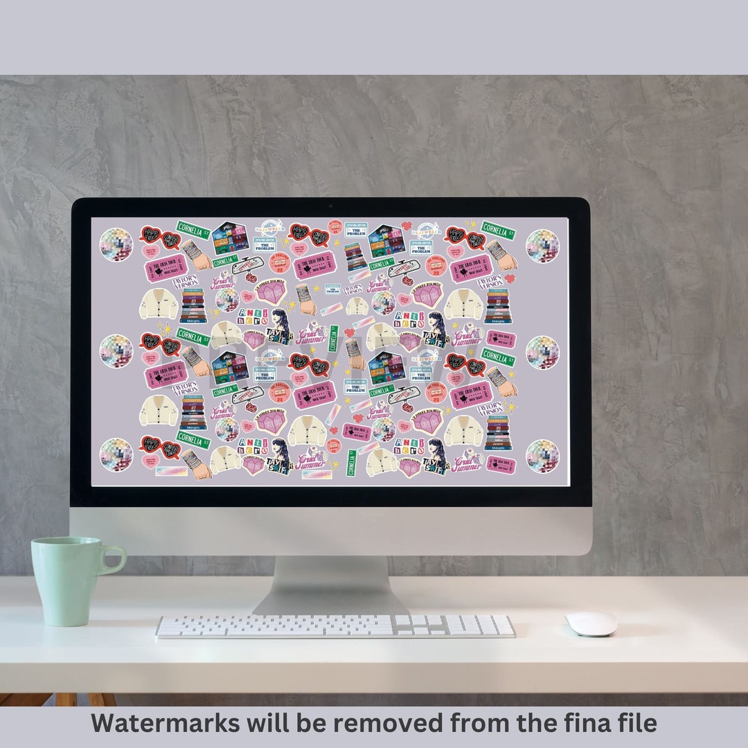 Singer Computer Desktop Wallpaper, Eras Desktop Wallpaper, Lover - Etsy