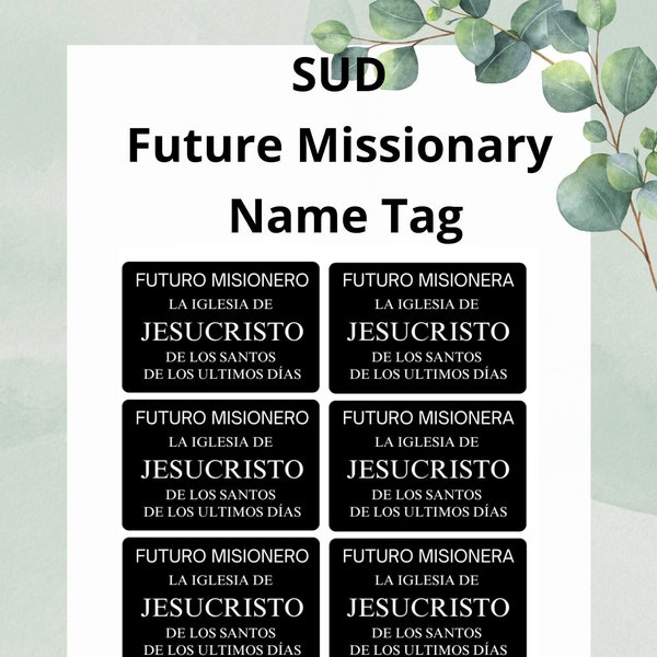 Lds Missionary Name Tag - Etsy