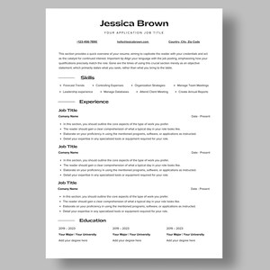 ATS Friendly Resume Template for Canva Resume and Cover Letter Template ...