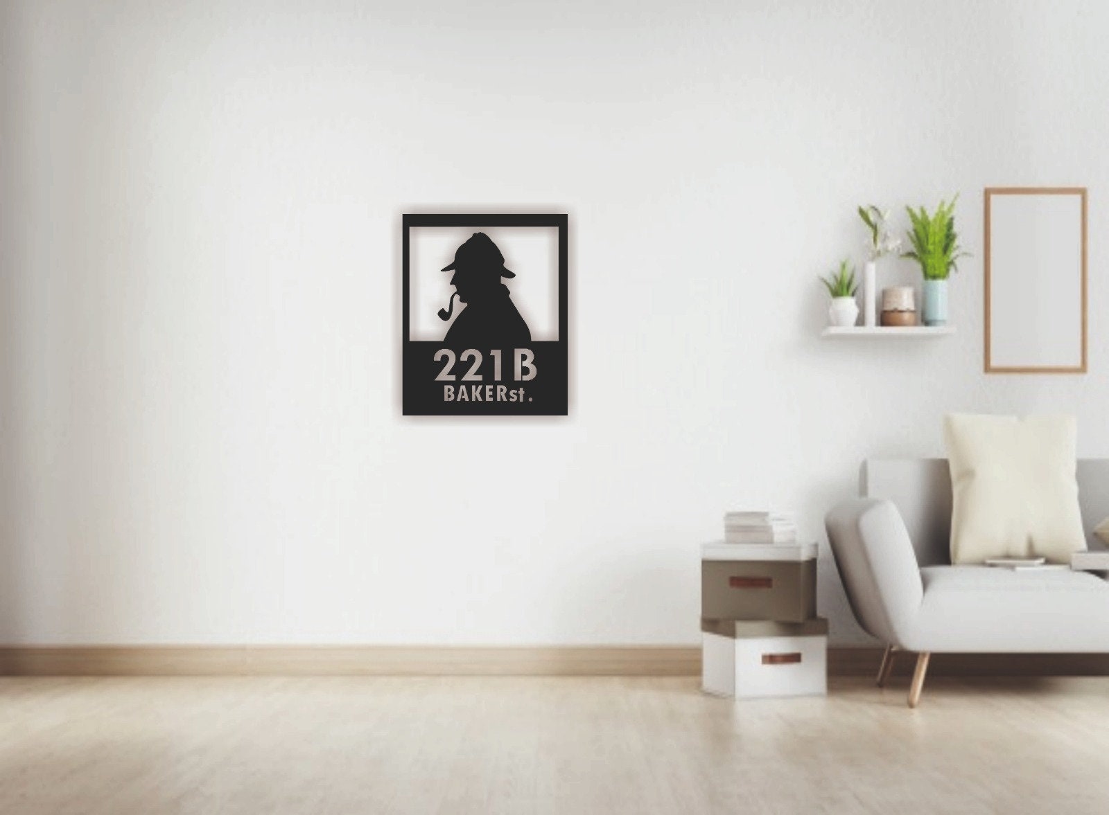 Nathalies Metal World, Metal Wall Decor,sherlock Holmes, 221 Baker ...