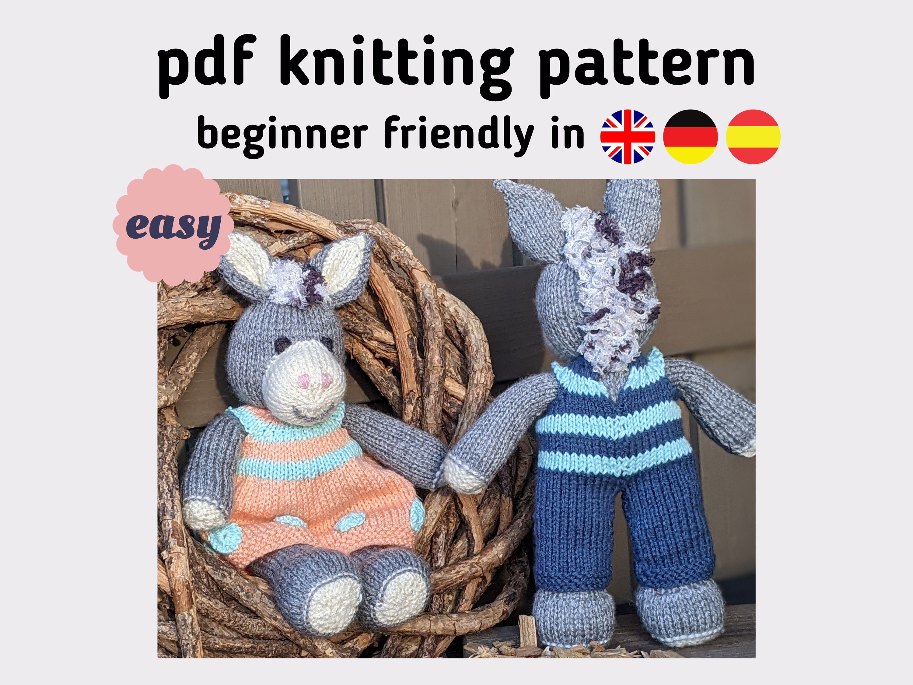 Donkey Simple Knitting Pattern: Beginner Friendly With Easy ...