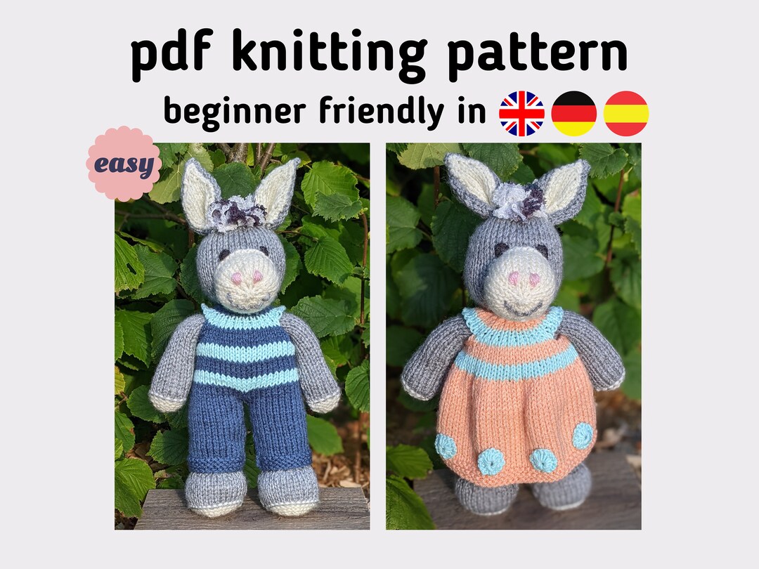 Donkey Simple Knitting Pattern: Beginner Friendly With Easy ...