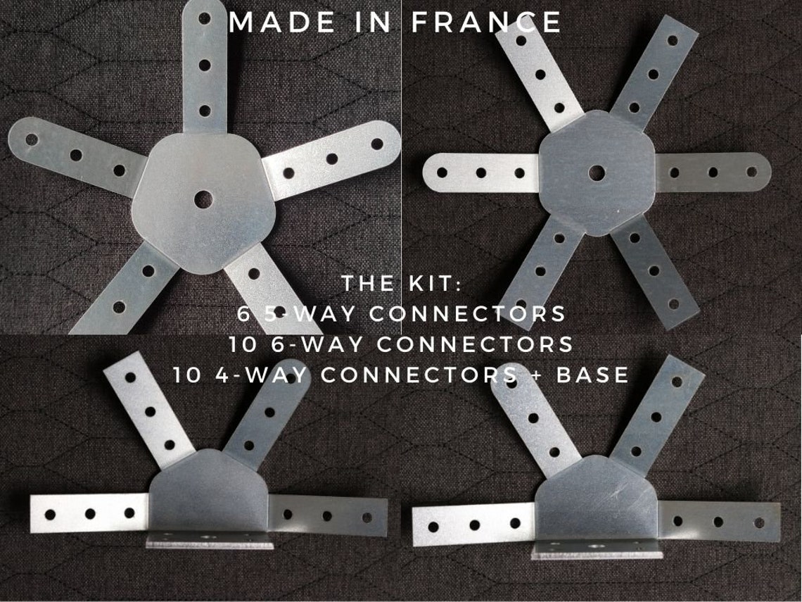 Connectors for V2 F2 Stainless Steel Geodesic Dome Greenhouse. - Etsy