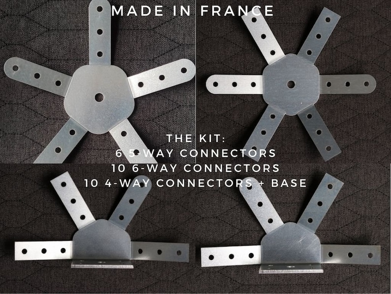 Connectors for V2 F2 Stainless Steel Geodesic Dome Greenhouse. - Etsy