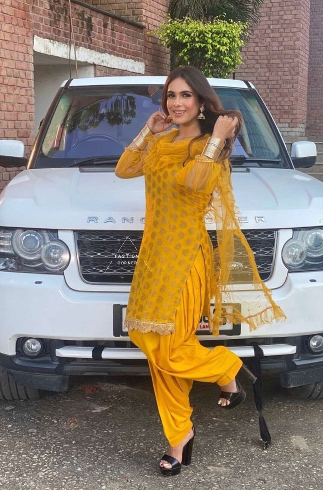 Yellow Punjabi Patiala Brocade Silk Latest Designer Salwar Kameez ...