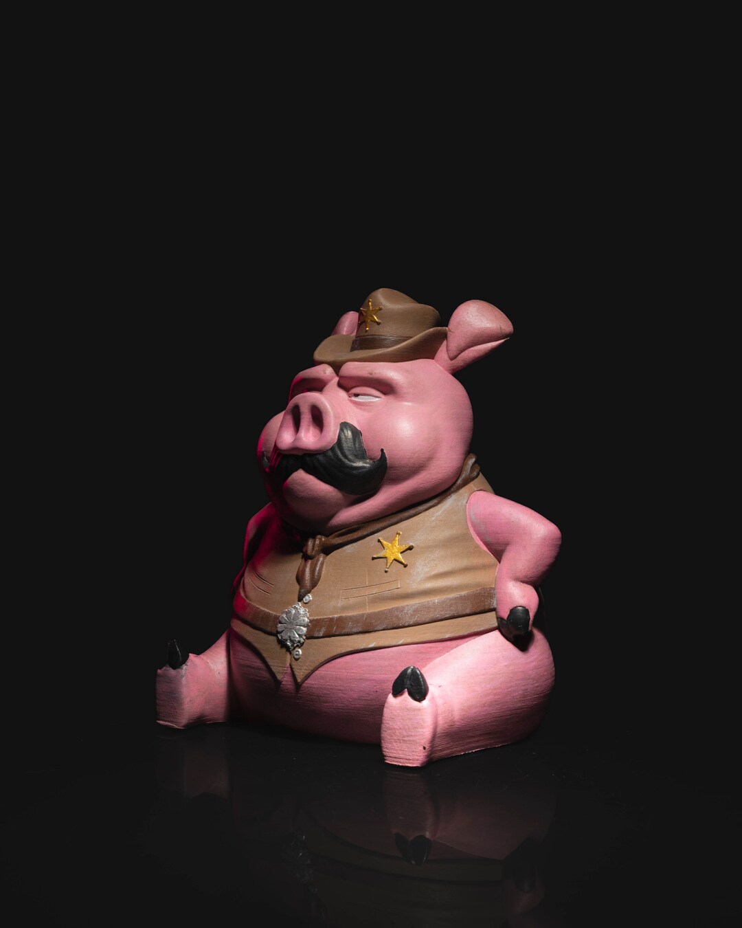 Piggy Bank Sheriff Bacon Buck DESIGNED BY STLFLIX - Etsy
